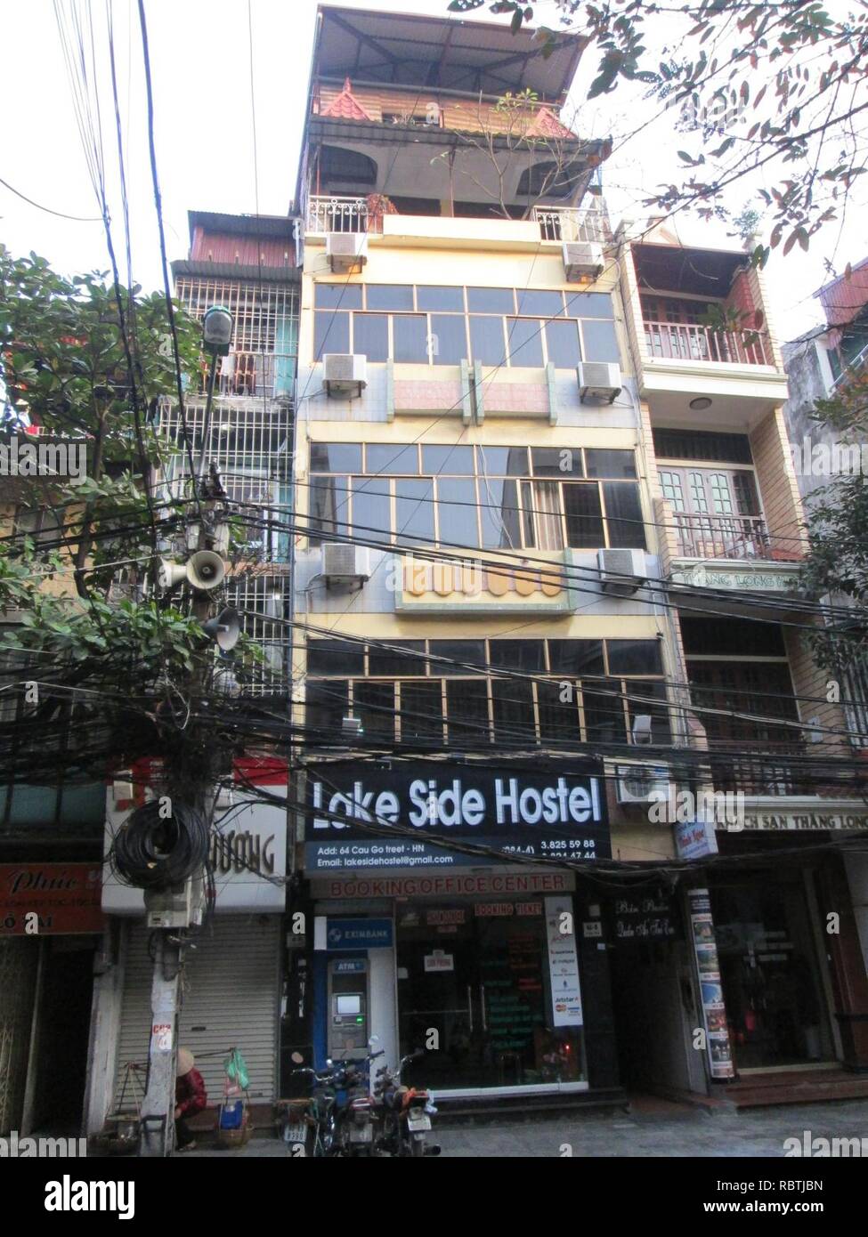 'Lake Side Hostel' on Cau Go street Stock Photo - Alamy