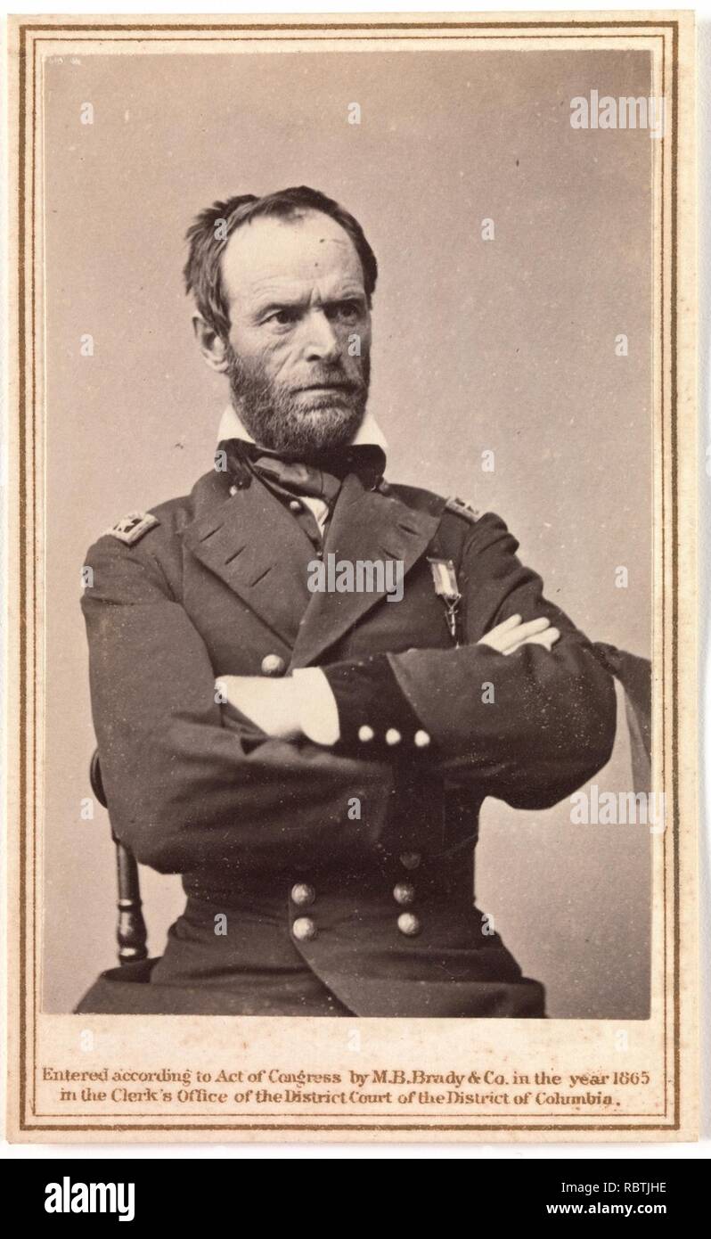 -Major General William Tecumseh Sherman Wearing Mourning Armband Stock ...