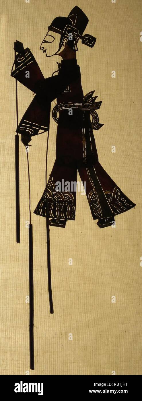 'Man (official)', 19th century, shadow puppet from Jilin Province, Lin ...