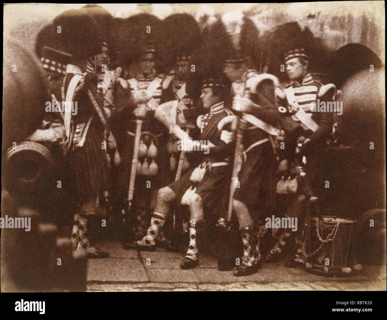 -Officer of the 92nd Gordon Highlanders Reading to the Troops ...