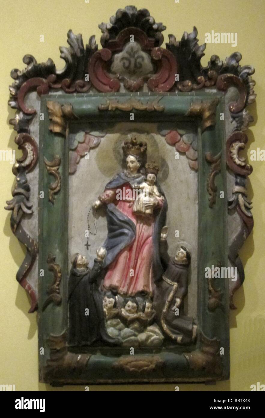 'Our Lady of the Rosary', retablo from the Philippines, 19th-20th ...