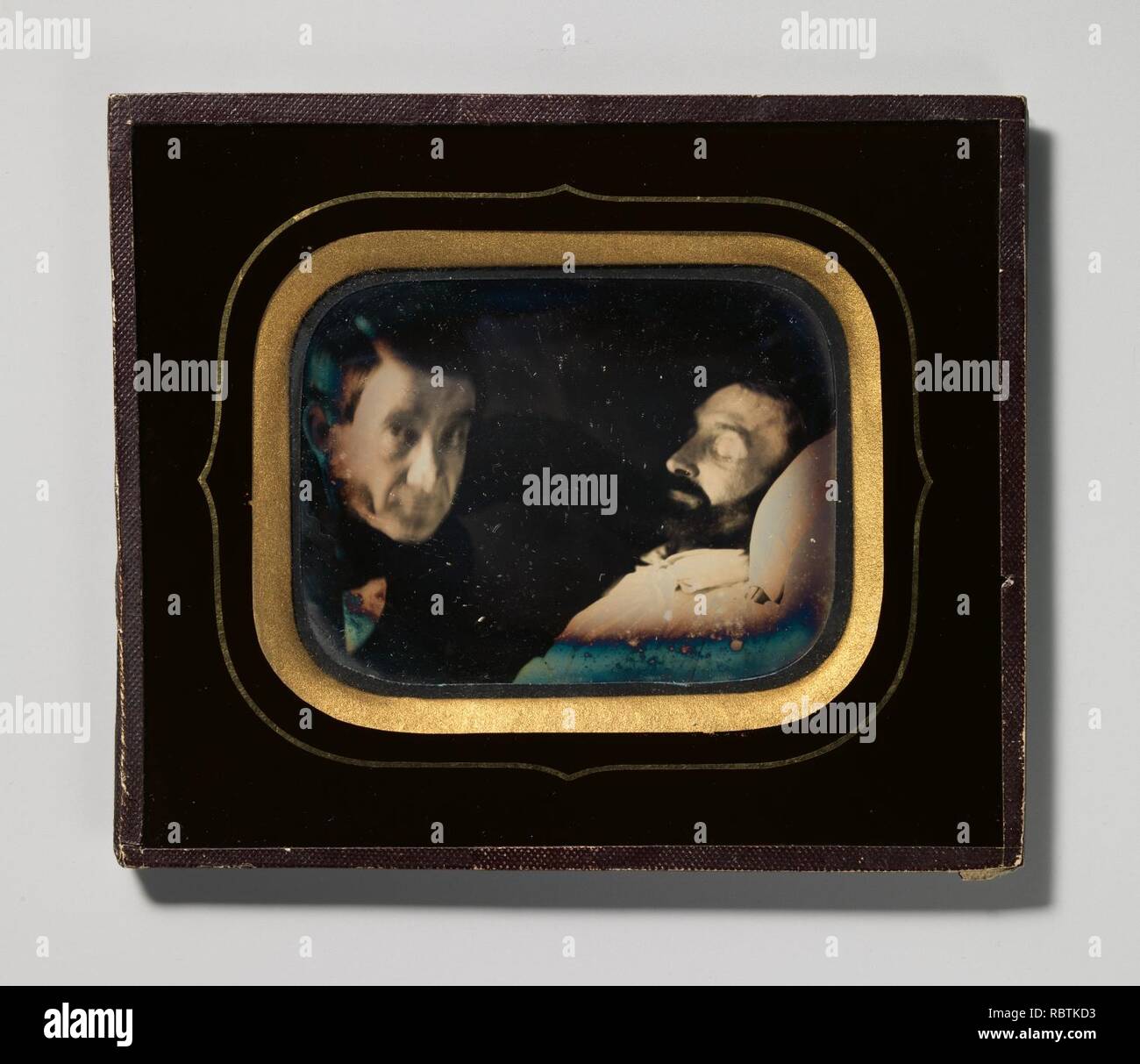 -Portrait of Living Man beside Dead Man Stock Photo - Alamy