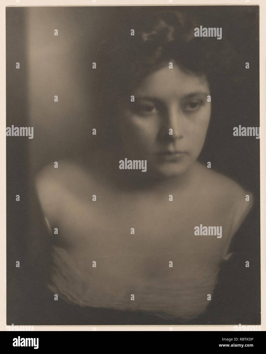 -Portrait Study of a Young Woman- Head and Shoulders Stock Photo - Alamy