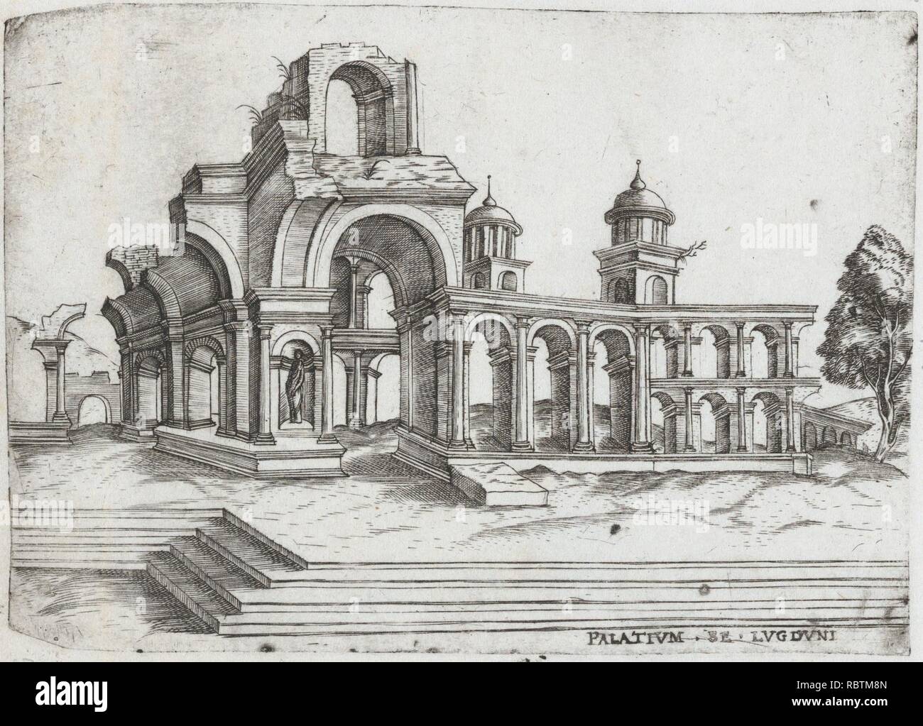 -Templum Saturni - State before name-, from a Series of Prints ...