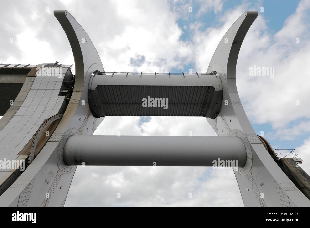The Falkirk Wheel and the Forth and Clyde Canal Falkirk Scotland Stock ...