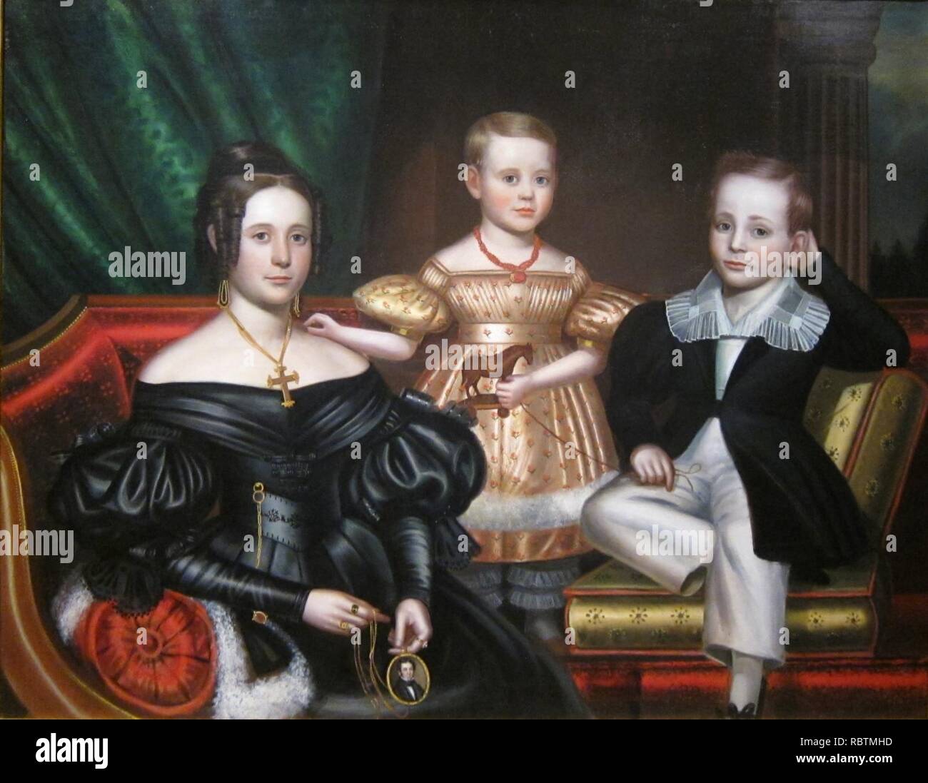 'The Willard Family', oil on canvas painting attributed to the Borden ...