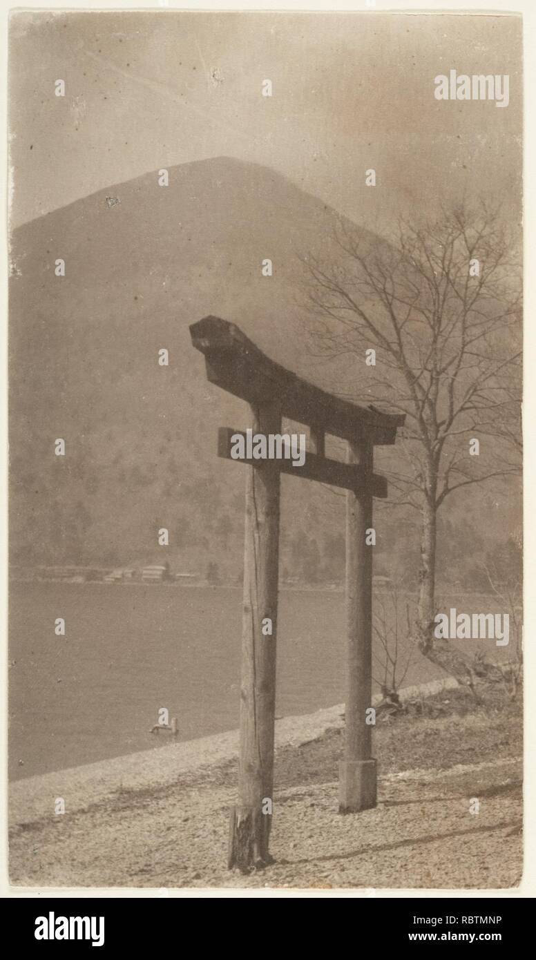 -Torii Gate at Lakeside Stock Photo - Alamy