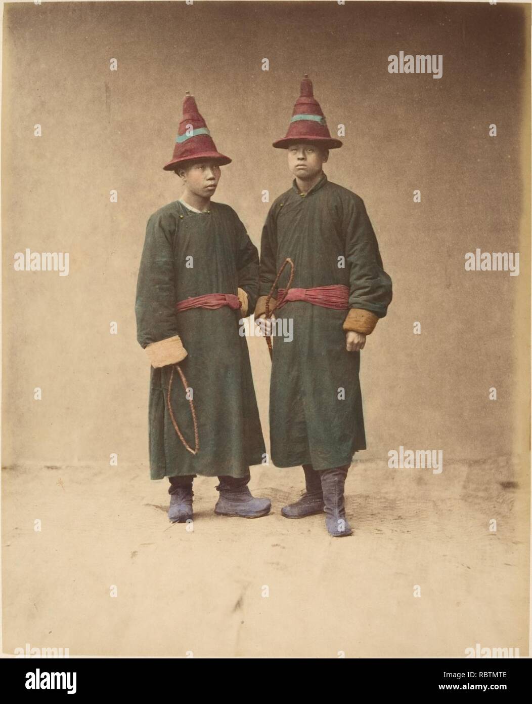 -Two Chinese Men in Matching Traditional Dress Stock Photo - Alamy