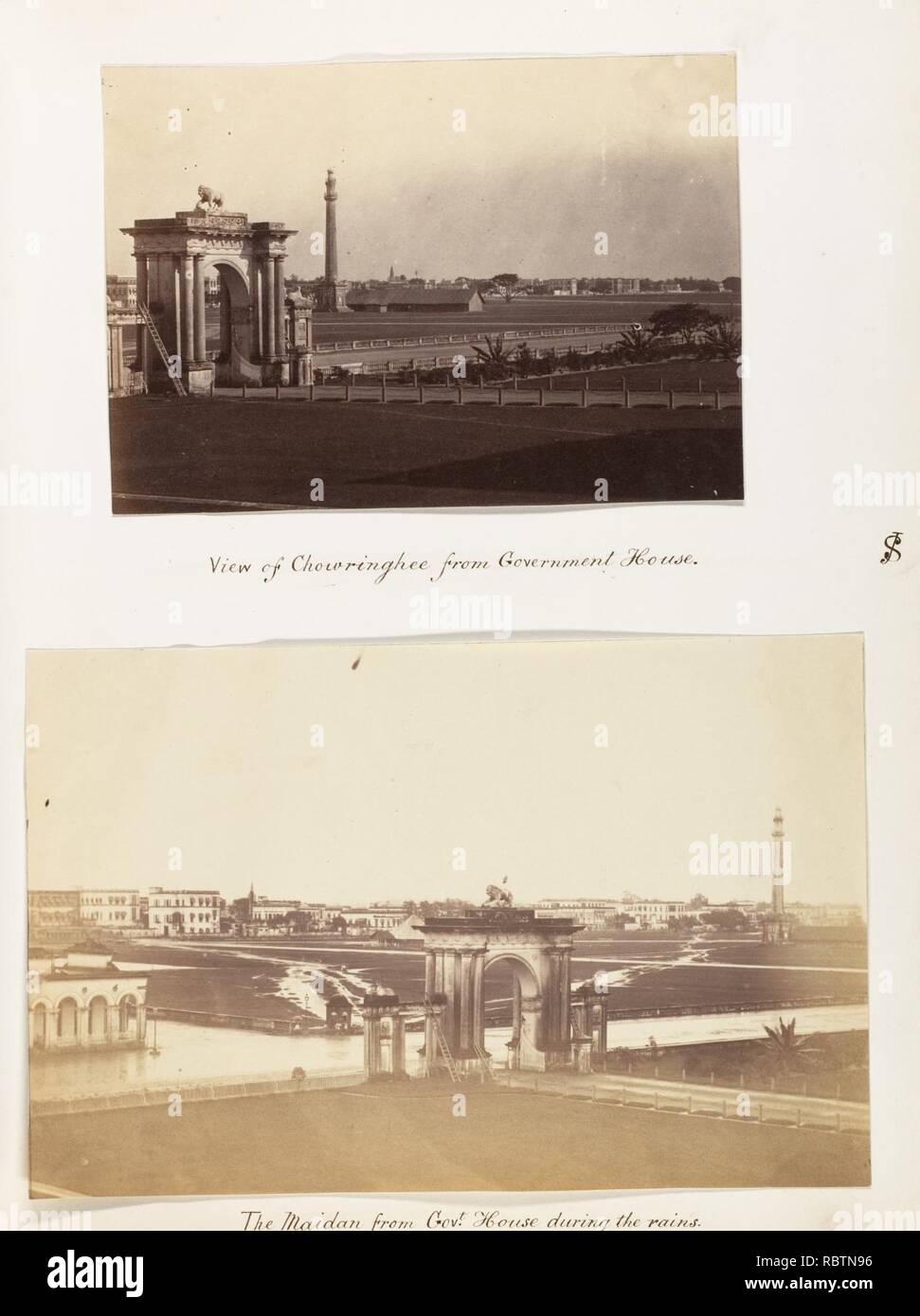 -View of Chowringhee from Government House, Calcutta Stock Photo - Alamy