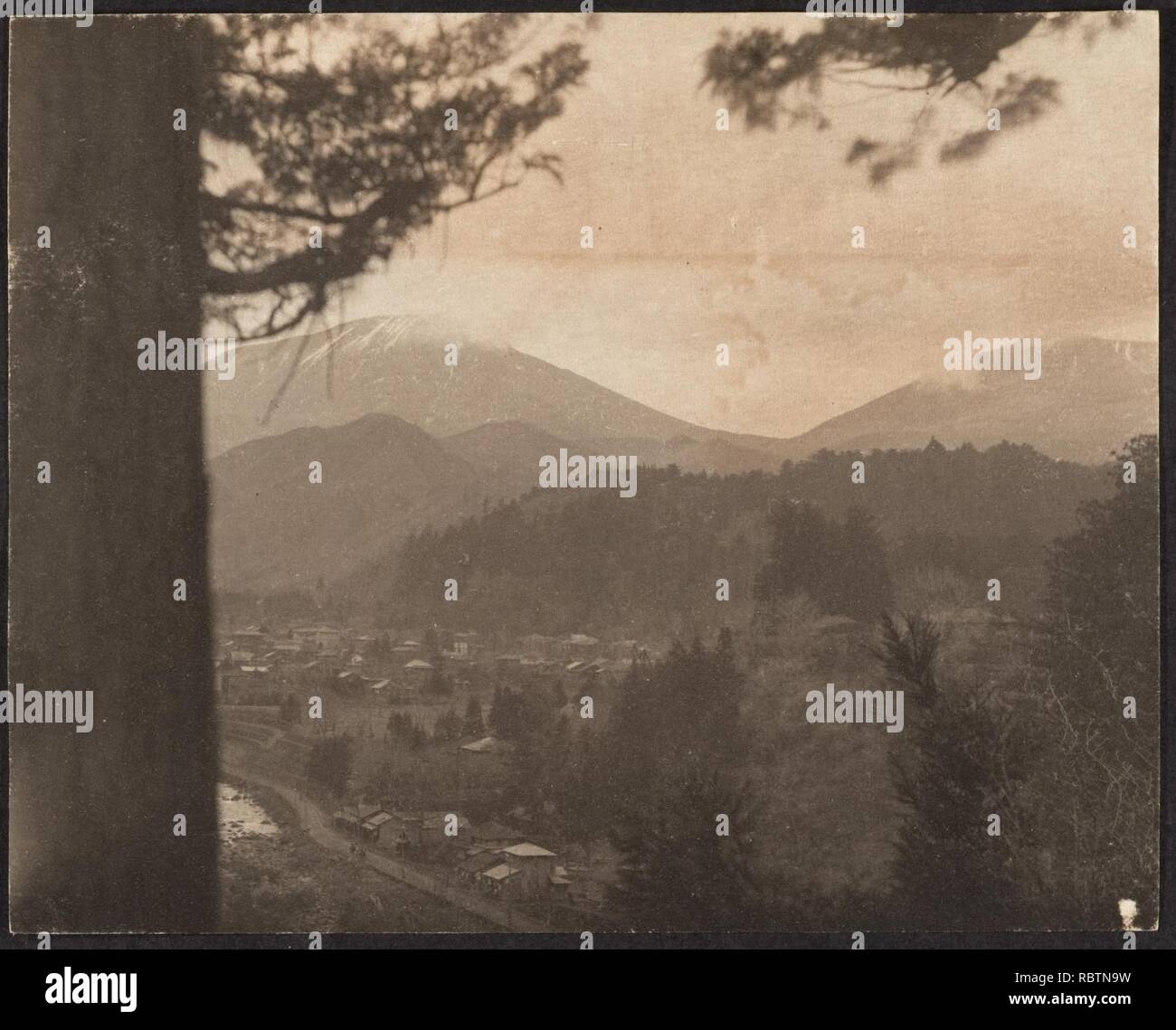 -View of Mountains and Valley from Above Stock Photo - Alamy
