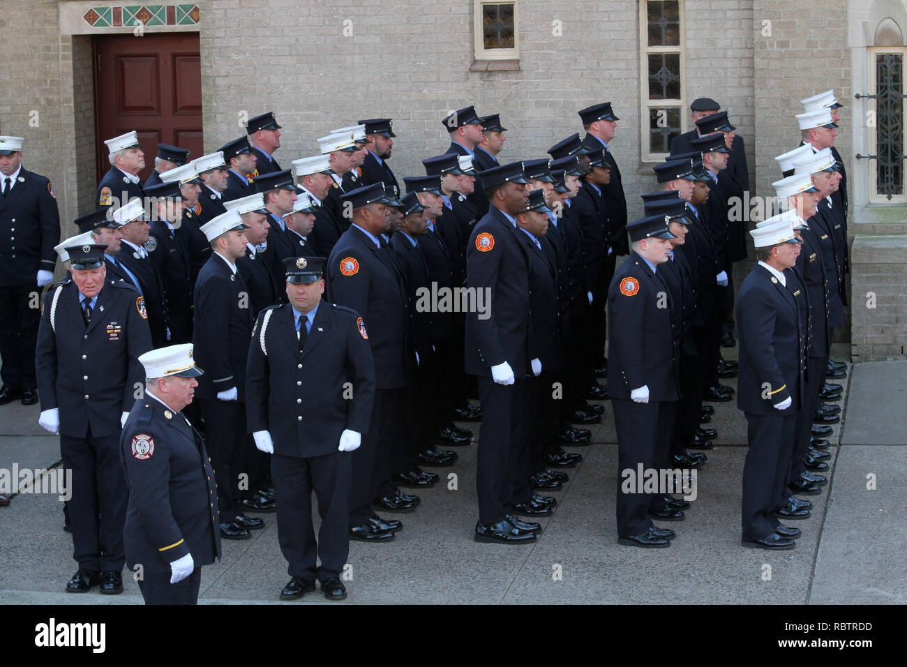 New York, New York, USA. 11th Jan, 2019. Funeral for New York City Firefighter Steven Pollard ...