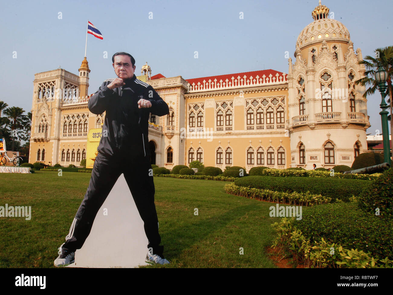 Bangkok, Thailand. 12th Jan, 2019. A cardboard cutout of Thailand's ...