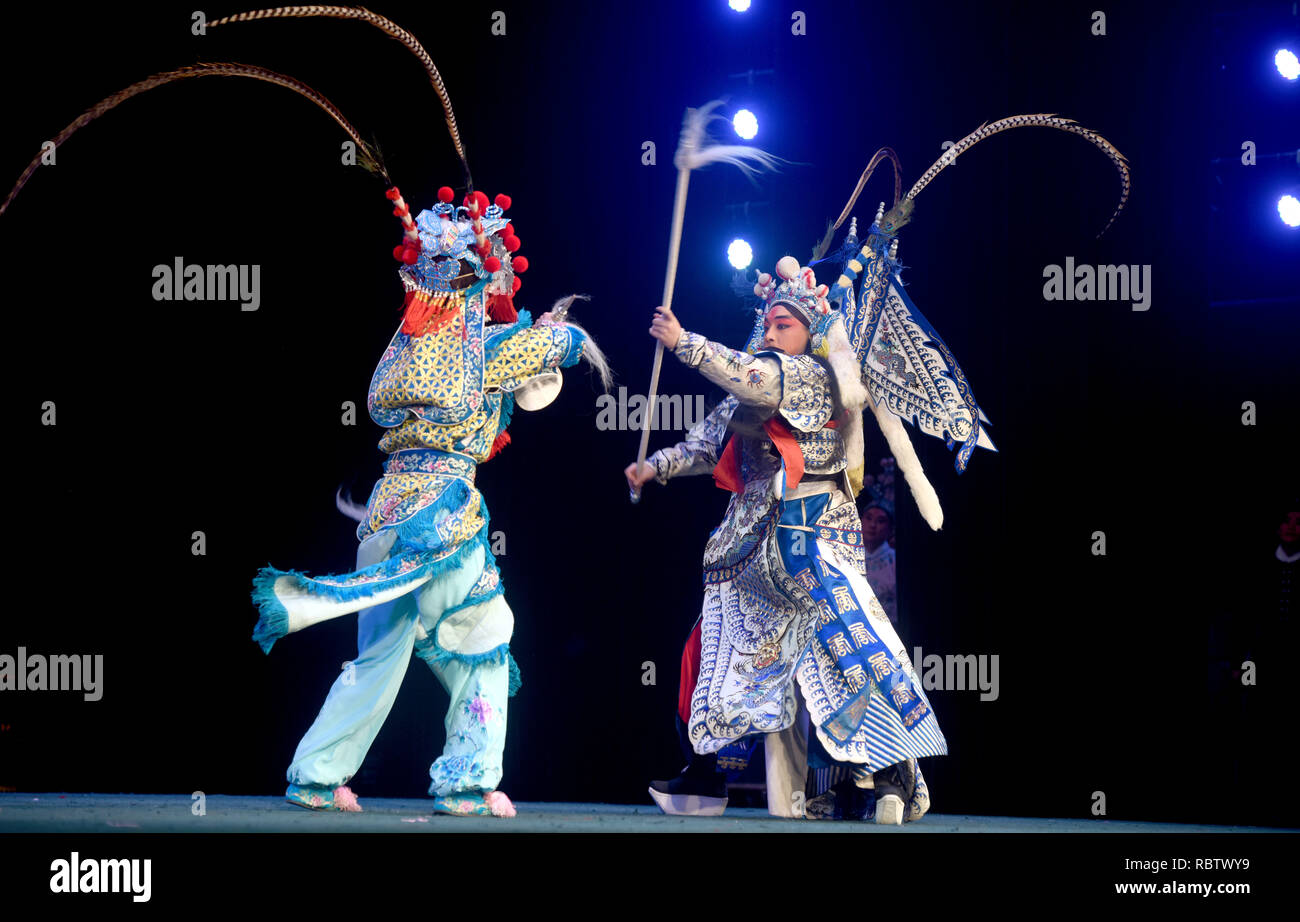 Huainan, Huainan, China. 12th Jan, 2019. Huainan, CHINA-People enjoy ...