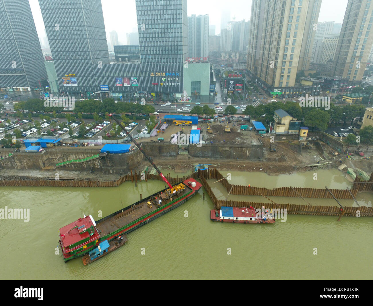 Changsha. 11th Jan, 2019. Aerial photo taken on Jan. 11, 2019 shows a ...