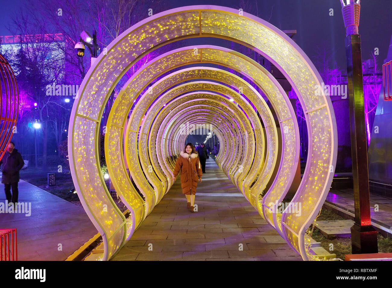 Xi'An, Xi'an, China. 12th Jan, 2019. - Xi'an, CHINA-Beautiful lights ...