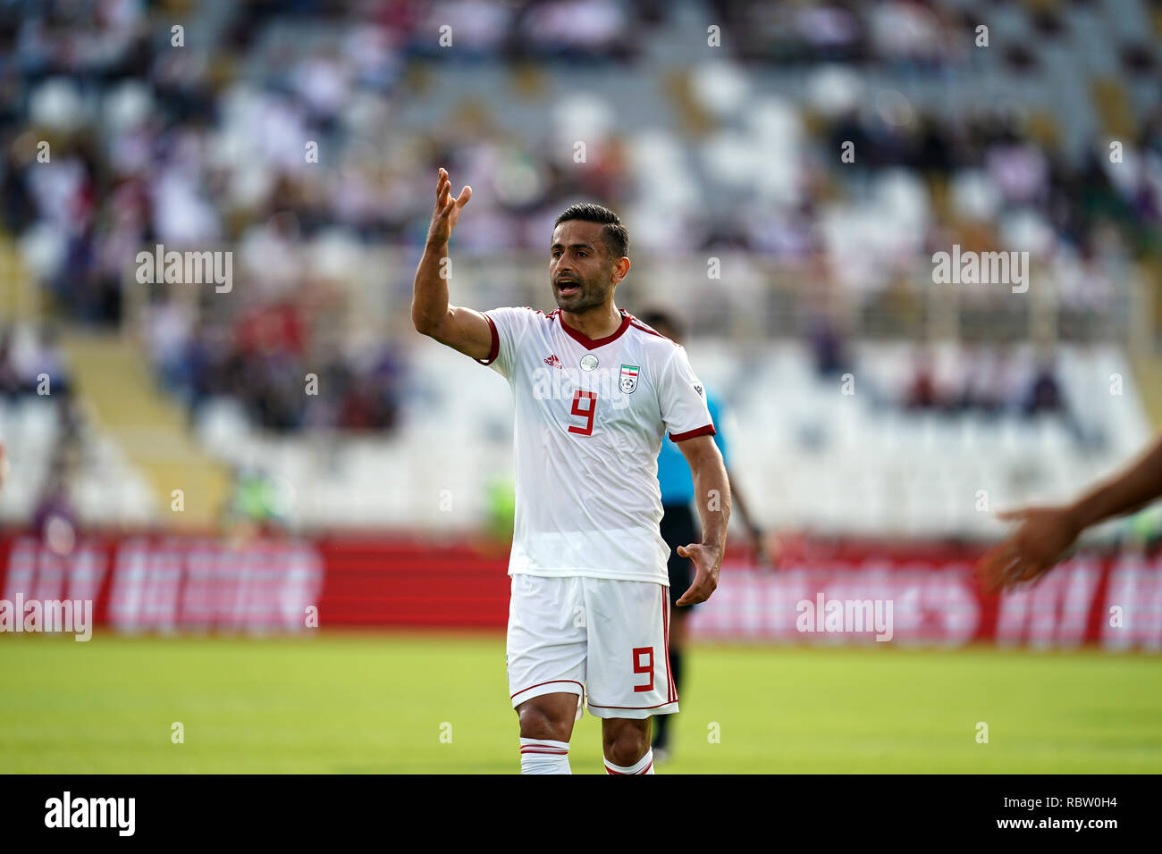 Abu Dhabi, UAE. 12th Jan, 2019. Omid Ebrahimi of Iran during Vietnam v ...