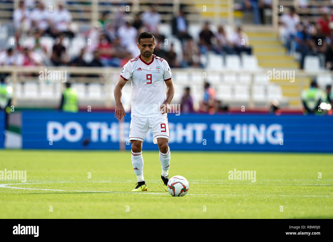 Abu Dhabi, UAE. 12th Jan, 2019. Omid Ebrahimi of Iran during Vietnam v ...