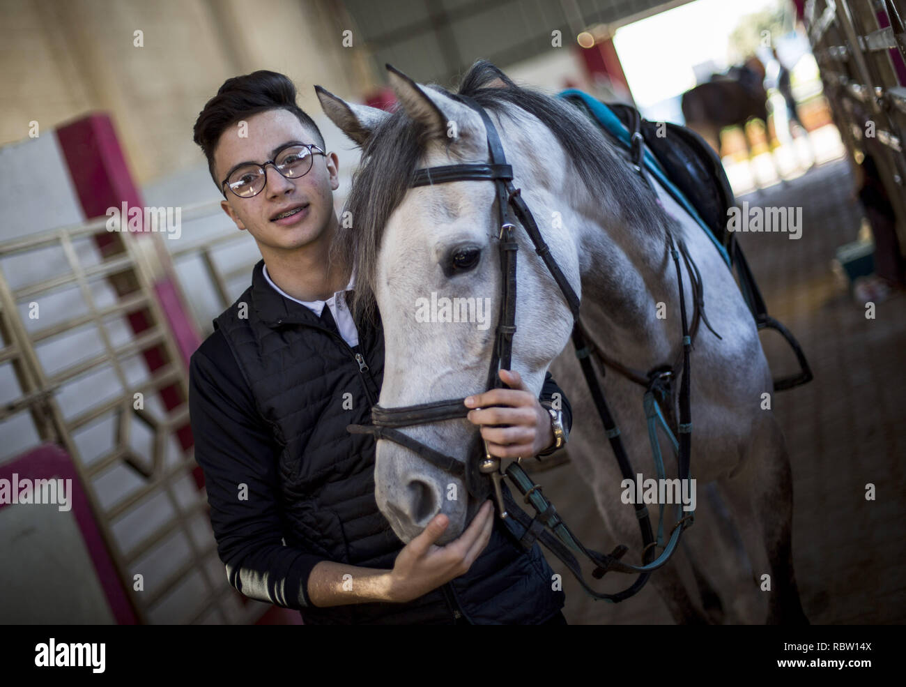 Gaza City, The Gaza Strip, Palestine. 11th Jan, 2019. A Palestinian ...