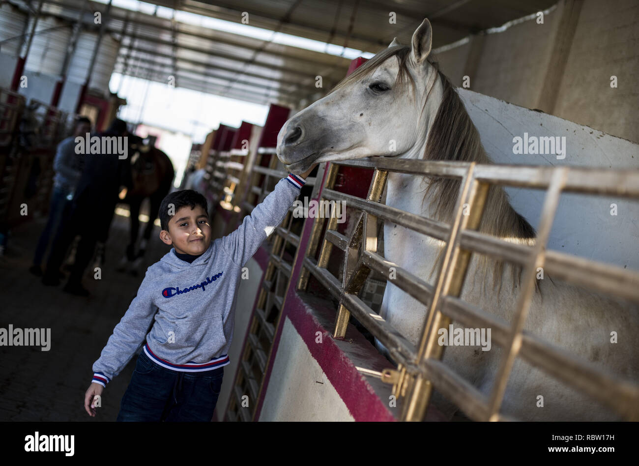 Gaza City, The Gaza Strip, Palestine. 11th Jan, 2019. A Palestinian ...