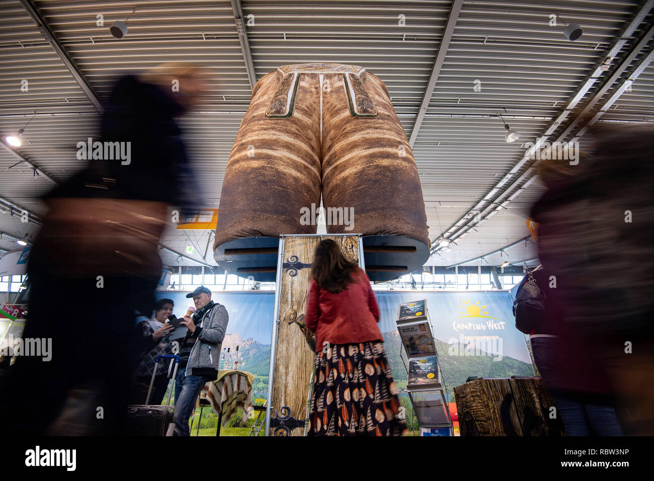 Stuttgart, Germany. 12th Jan, 2019. On the first day of the CMT travel ...