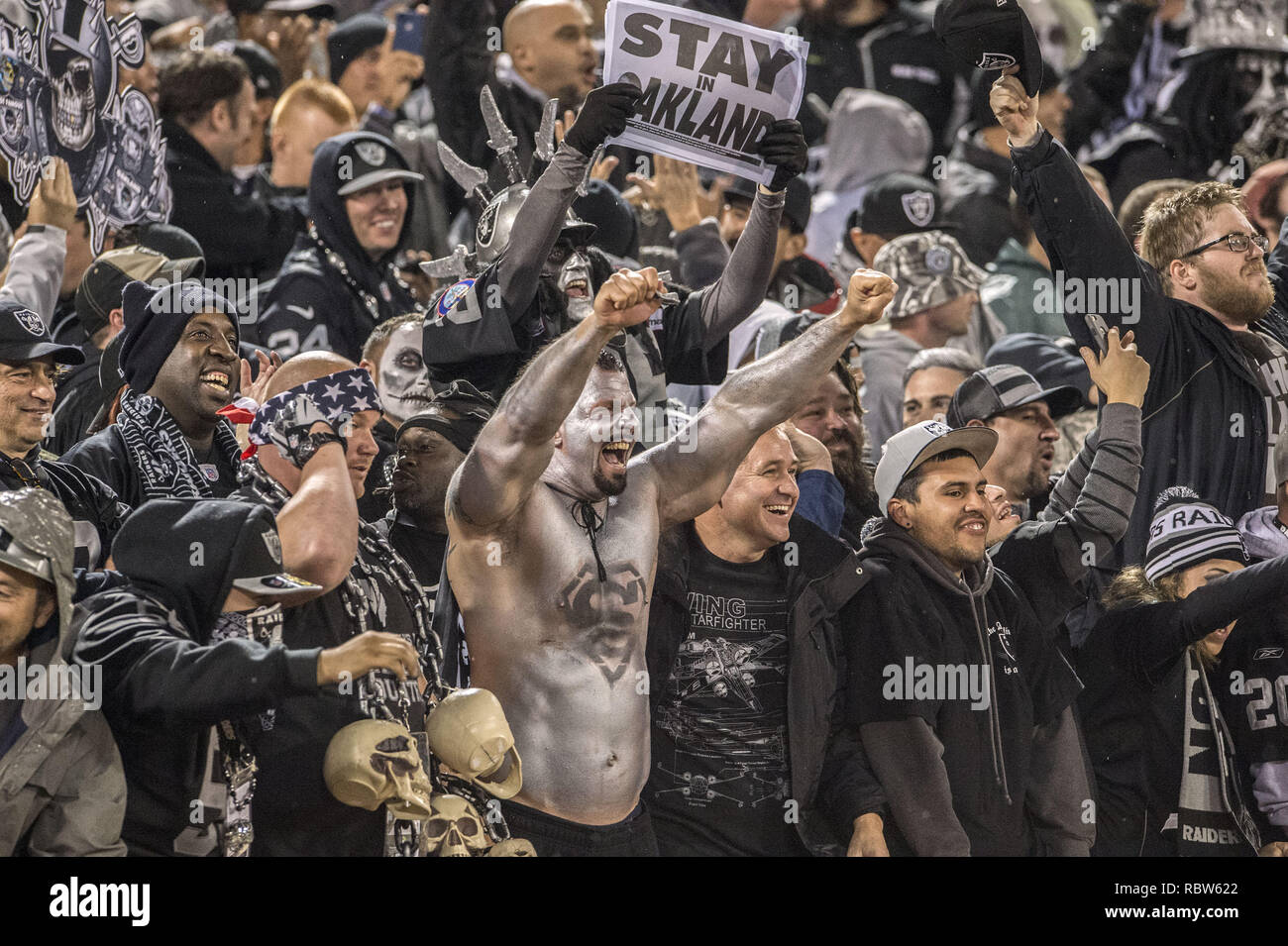 O Co Coliseum Black Hole Vegas Paper Labels Oakland Raiders Fans In