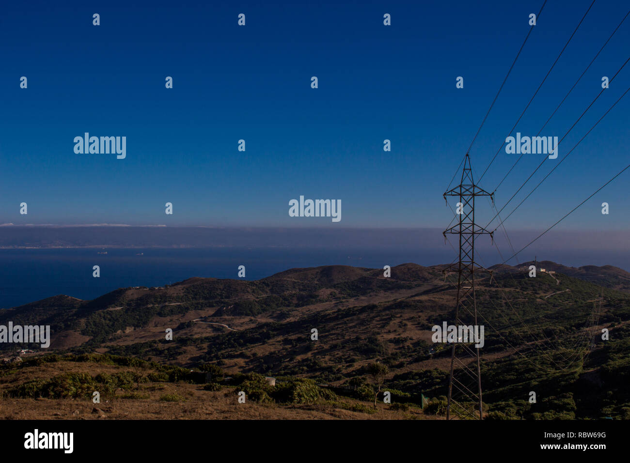 Landscape. View of Africa and the Atlantic Ocean from the observation ...