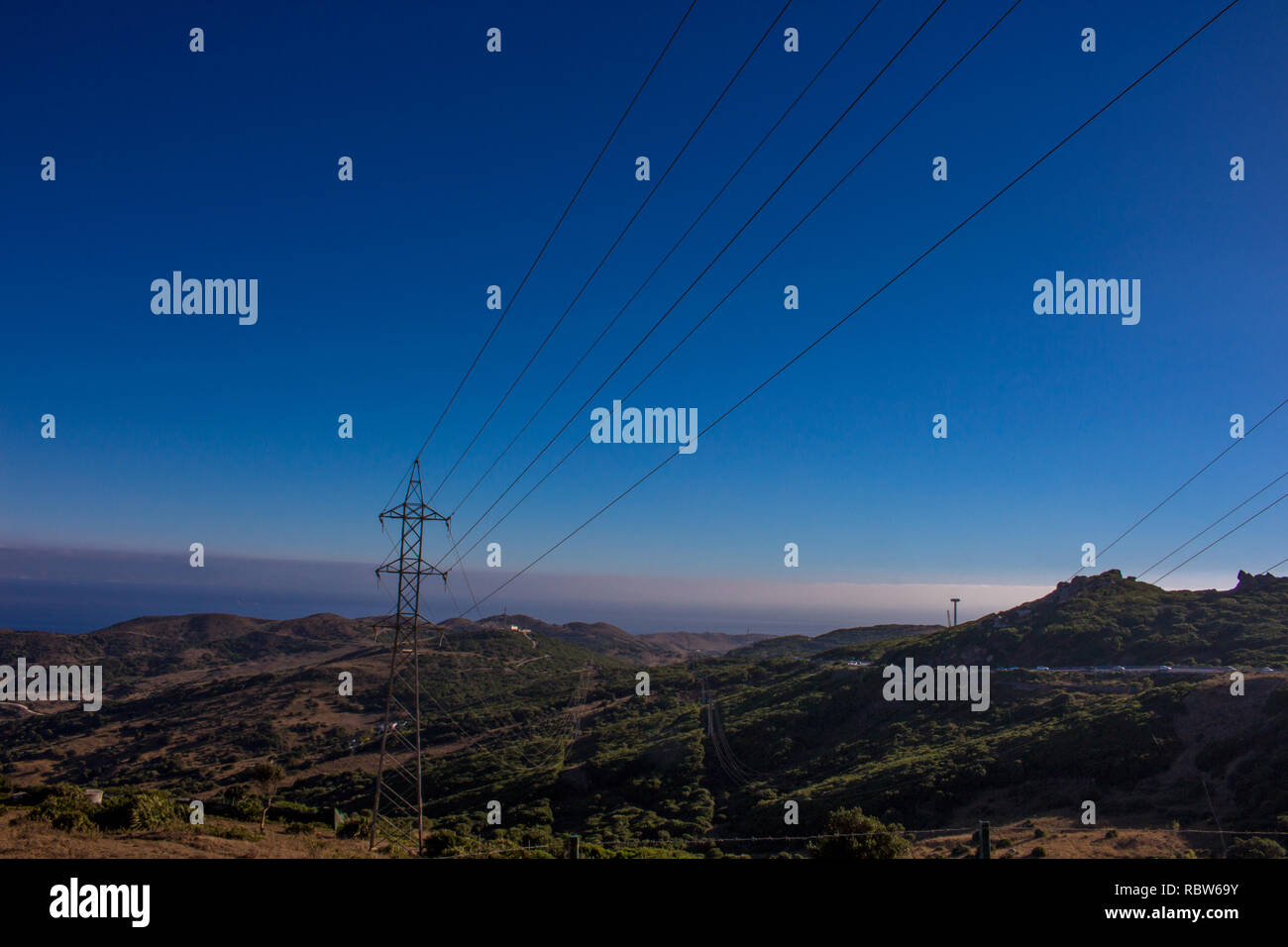 Landscape. View of Africa and the Atlantic Ocean from the observation ...