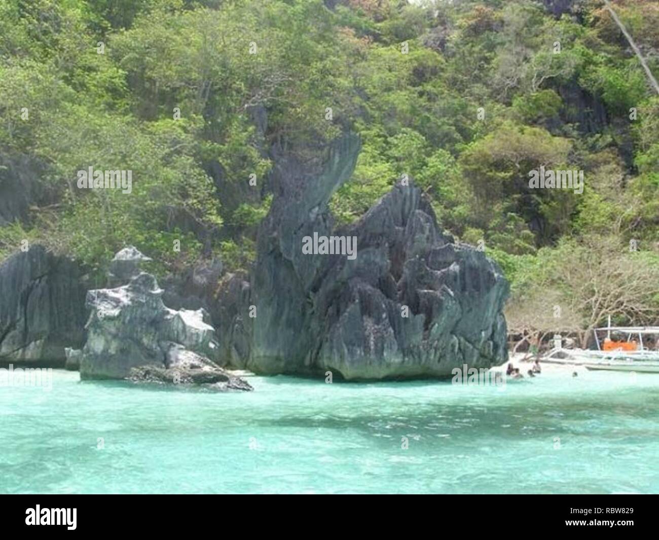 A Beach In Coron Palawan Stock Photo Alamy