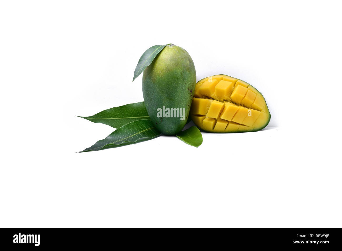 Fresh mango photos in a white studio background Stock Photo - Alamy