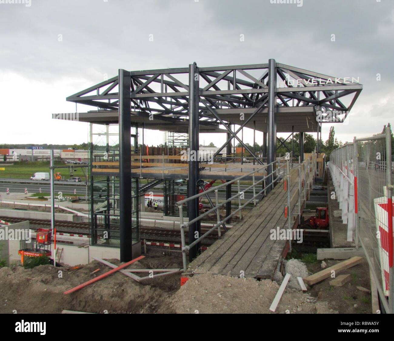 Aanbouw station Hoevelaken 28 september 2012 (1 Stock Photo - Alamy