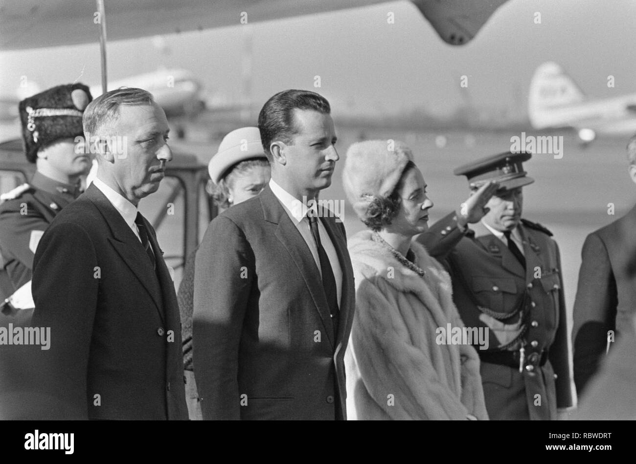 Aankomst Koning Boudewijn en Koningin Fabiola op Schiphol ...