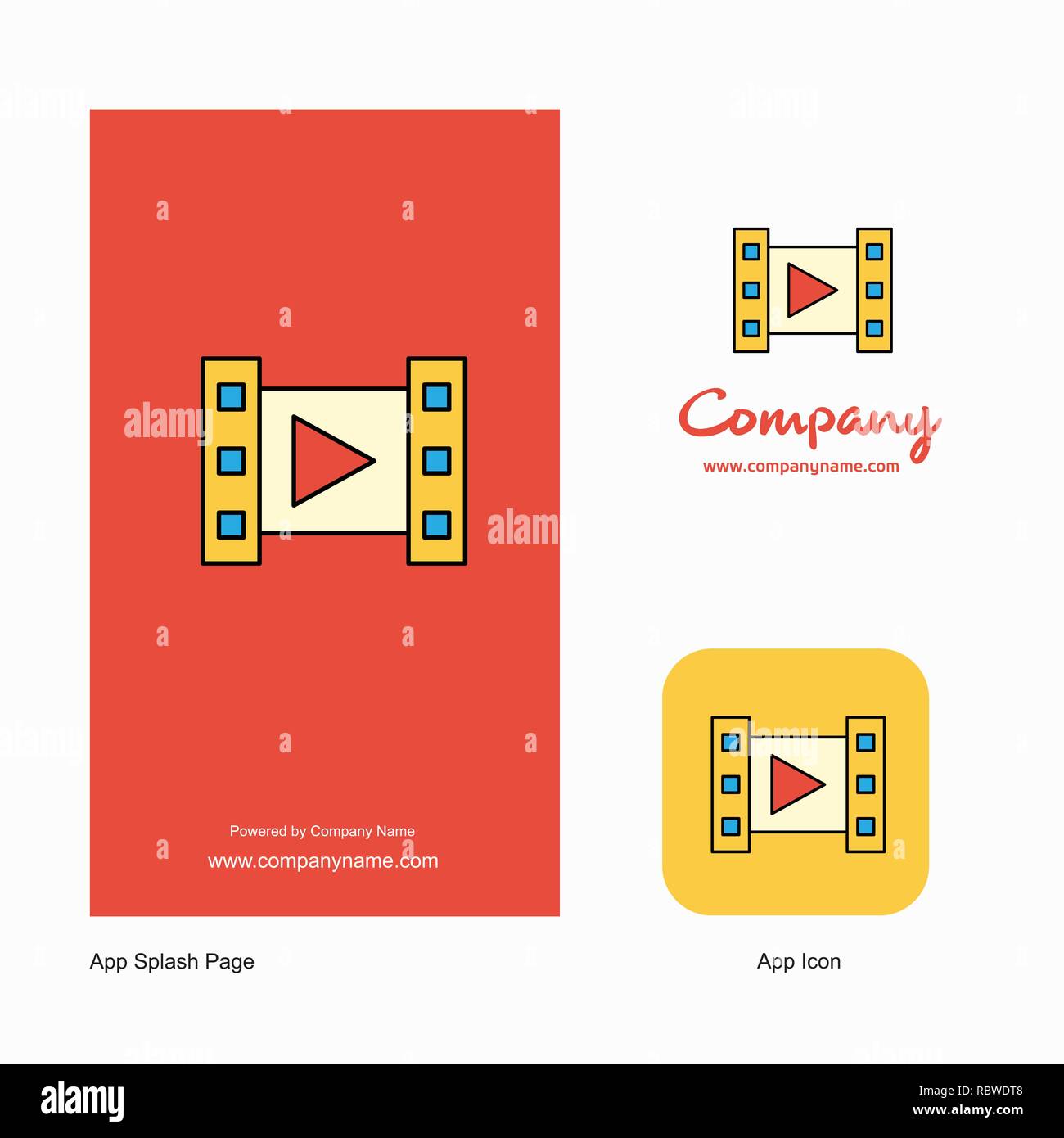 Video Company Logo App Icon and Splash Page Design. Creative Business ...