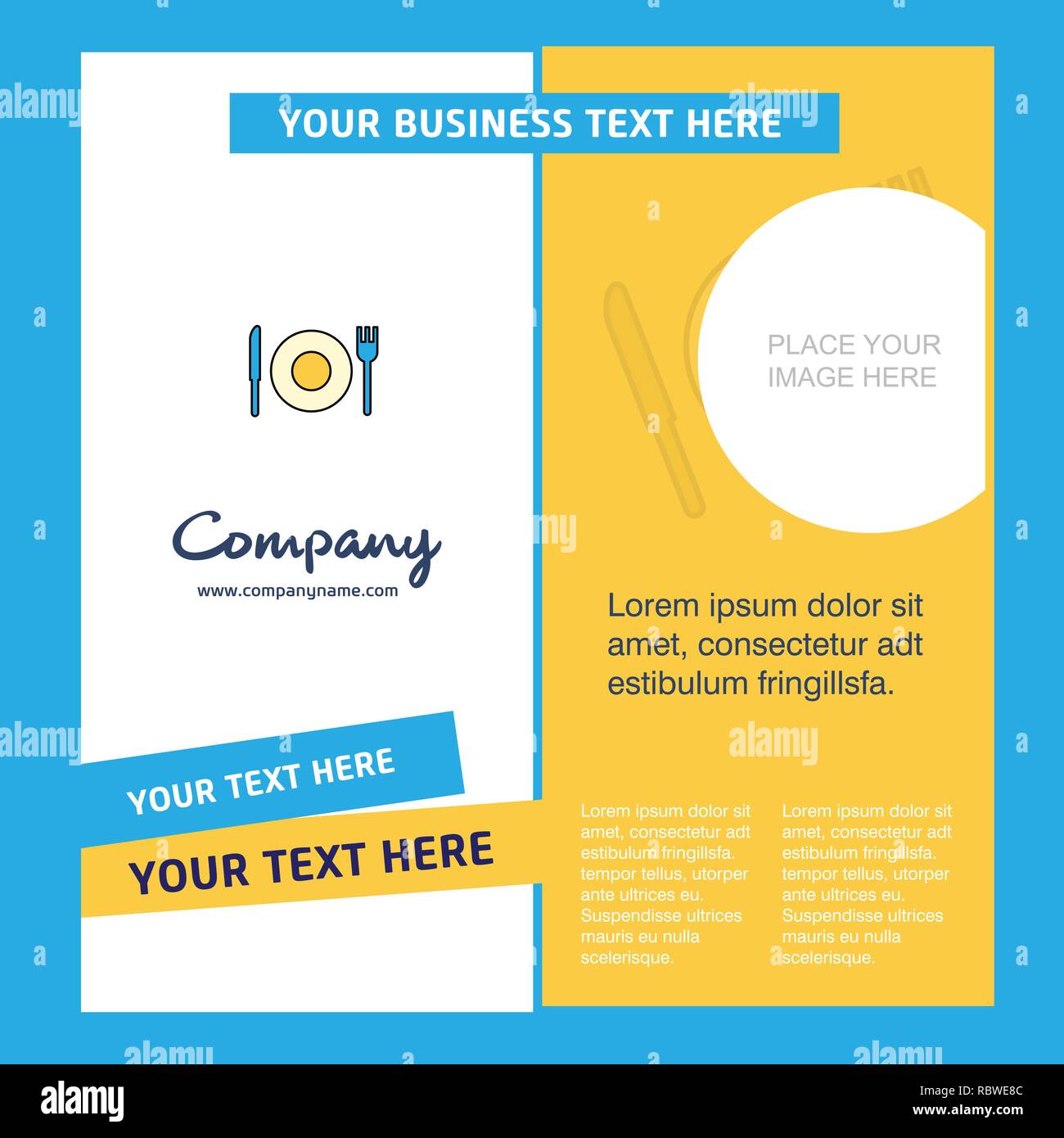 Food Company Brochure Template. Vector Busienss Template Stock Vector ...