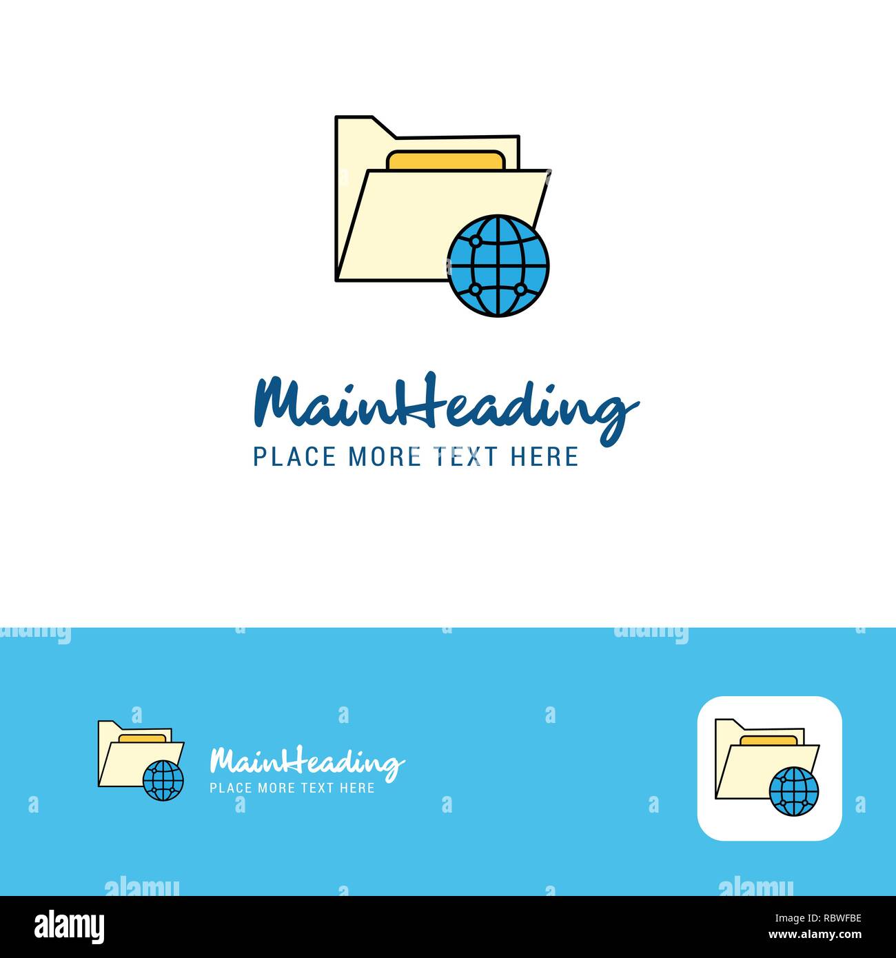 Creative Shared folder Logo Design. Flat color Logo place for Tagline ...