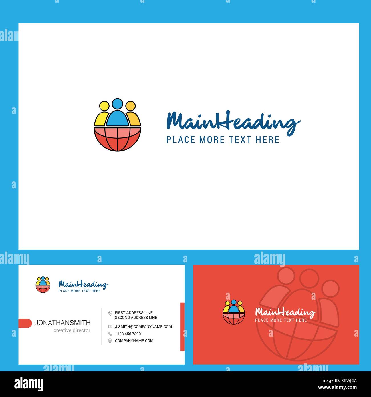 Group avatar Logo design with Tagline & Front and Back Busienss Card ...