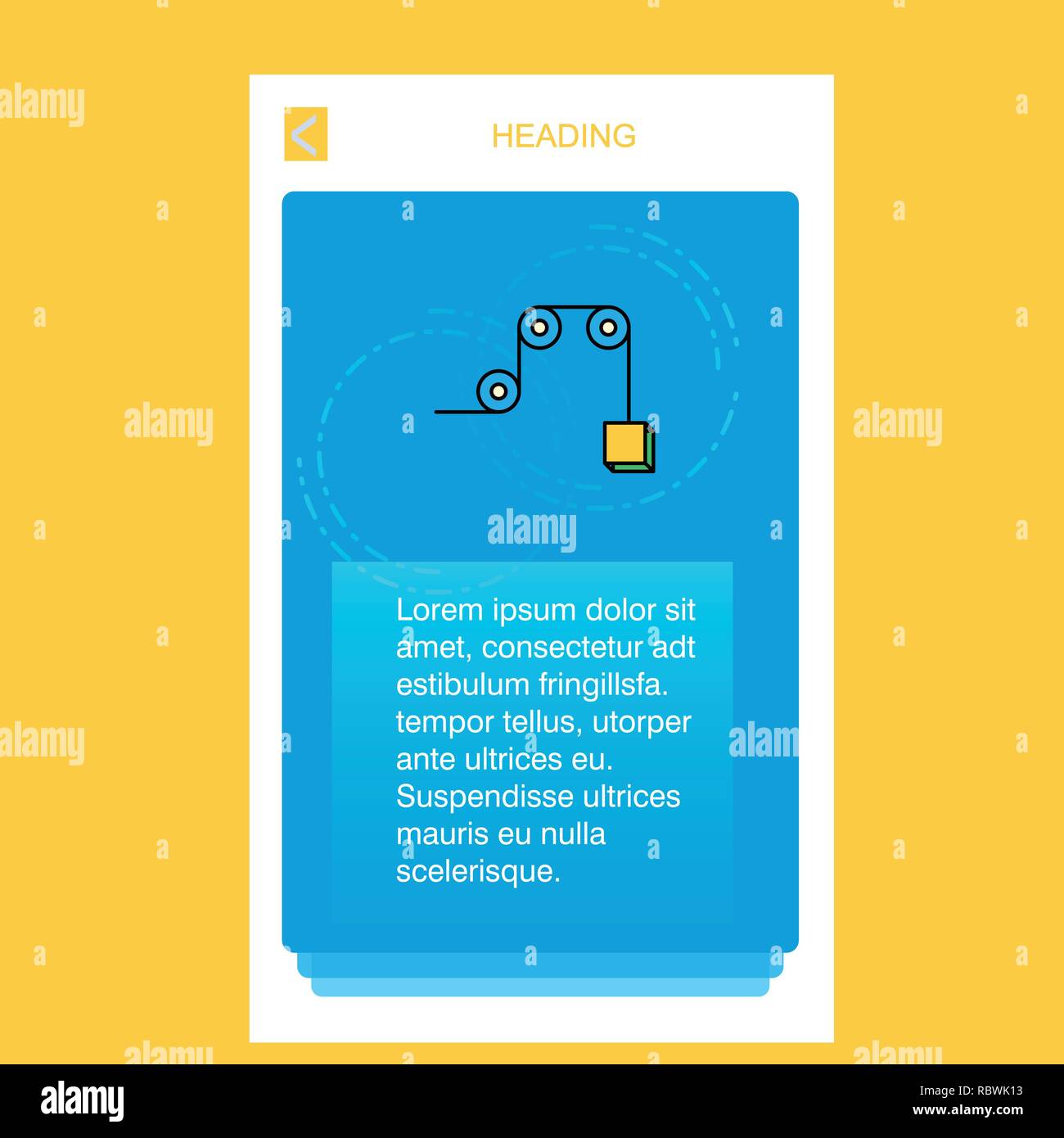 Pulley mobile vertical banner design design. Vector Stock Vector Image ...