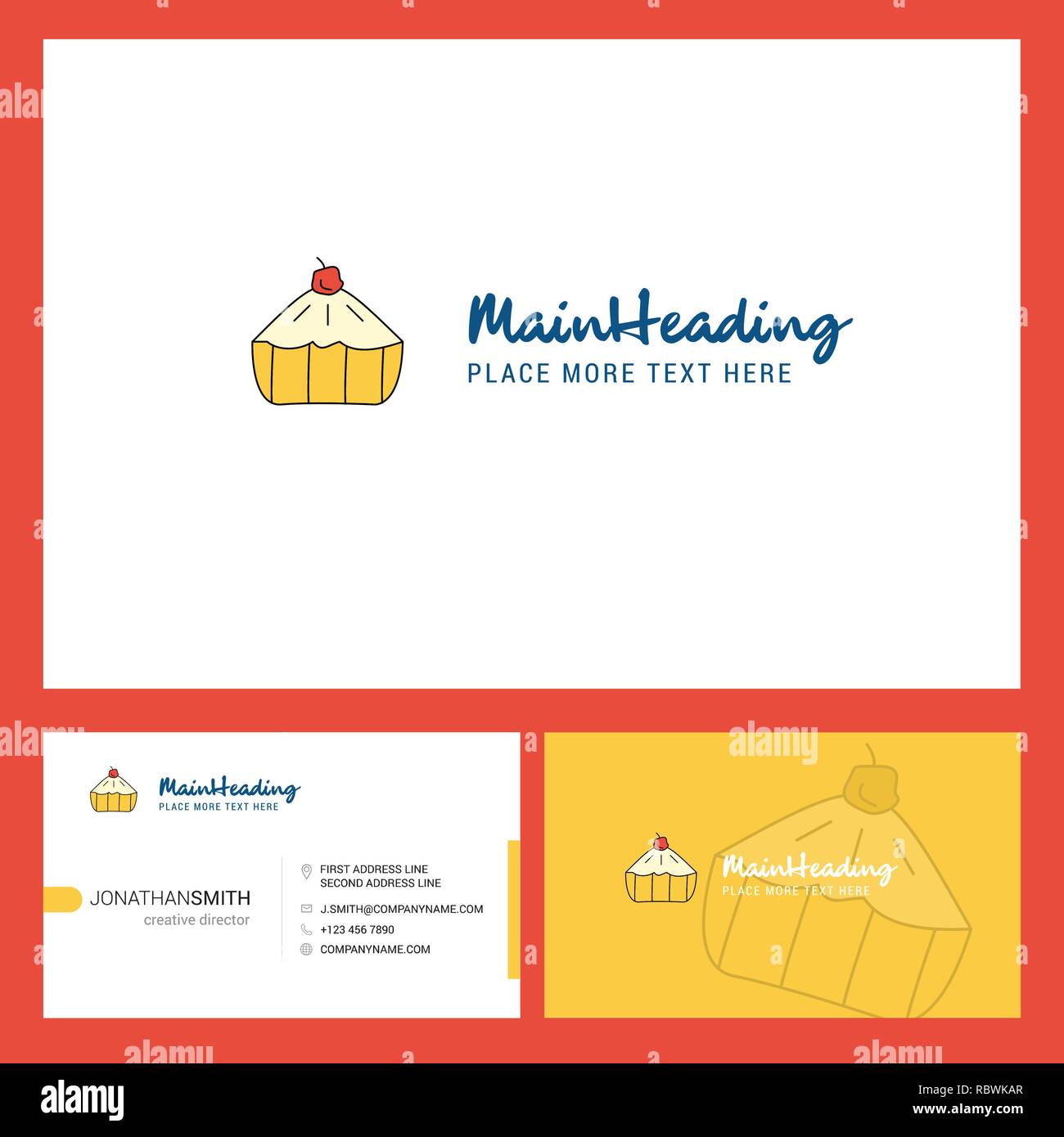 Cake Logo design with Tagline & Front and Back Busienss Card Template ...