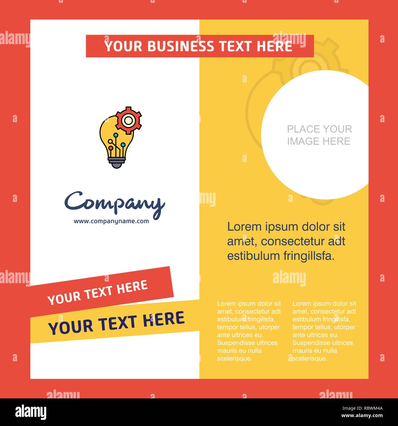 Bulb setting Company Brochure Template. Vector Busienss Template Stock ...