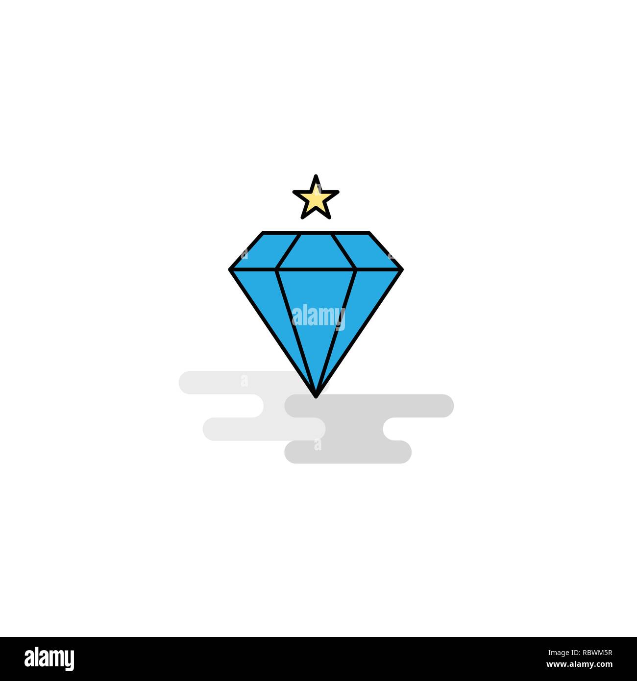Flat Diamond Icon. Vector Stock Vector Image & Art - Alamy