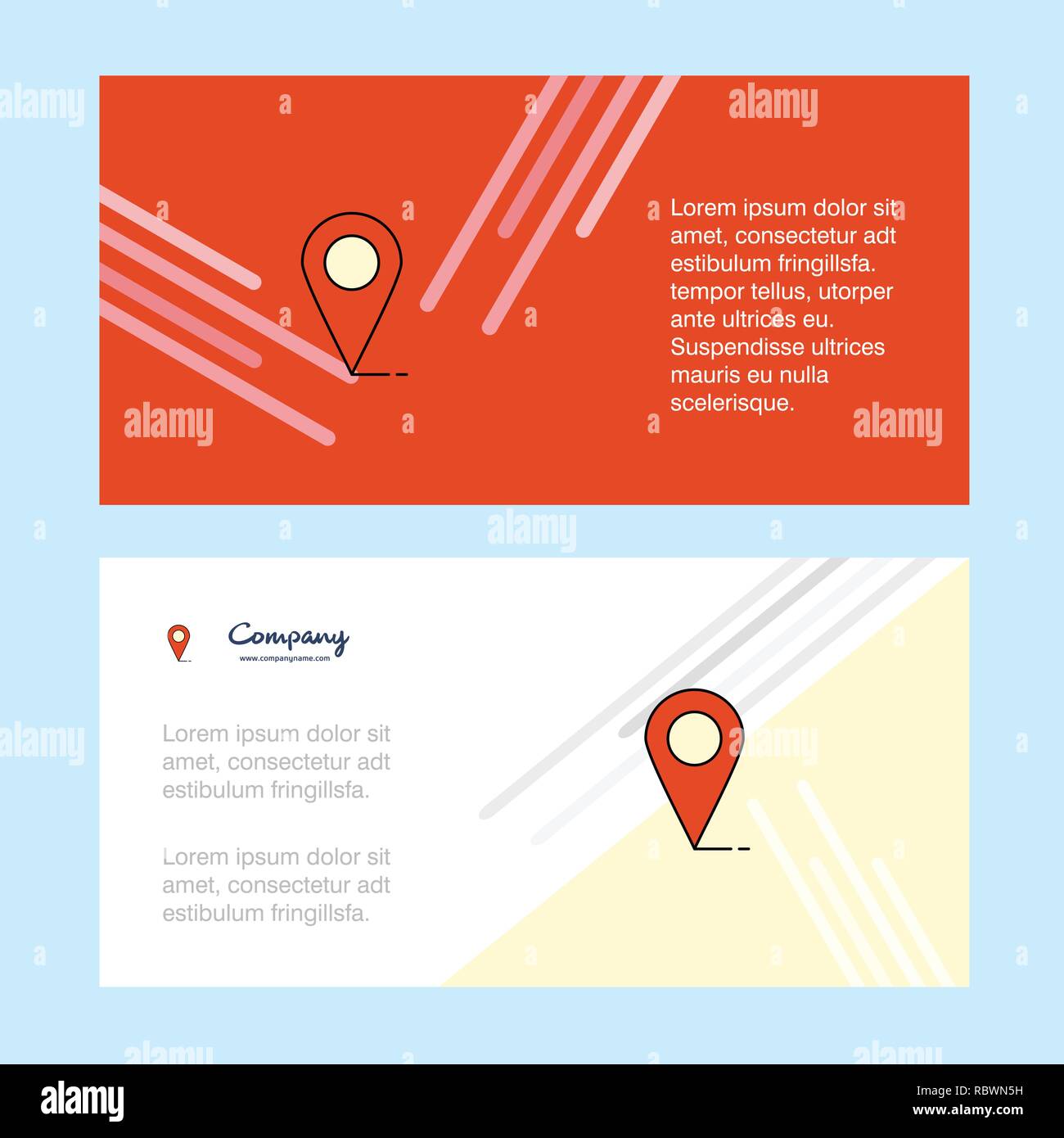 Location abstract corporate business banner template, horizontal ...
