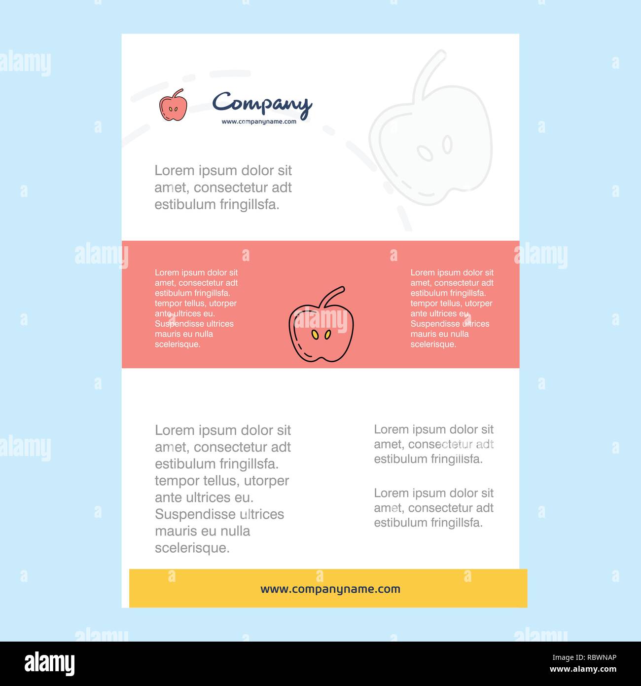 Template layout for Apple comany profile ,annual report, presentations ...