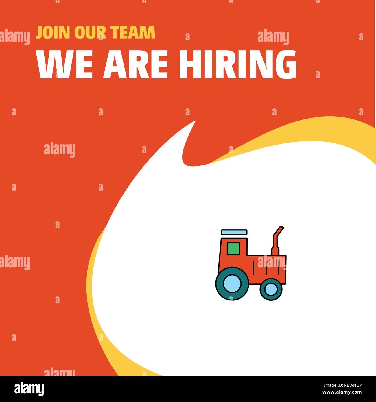Join Our Team. Busienss Company Tractor We Are Hiring Poster Callout ...