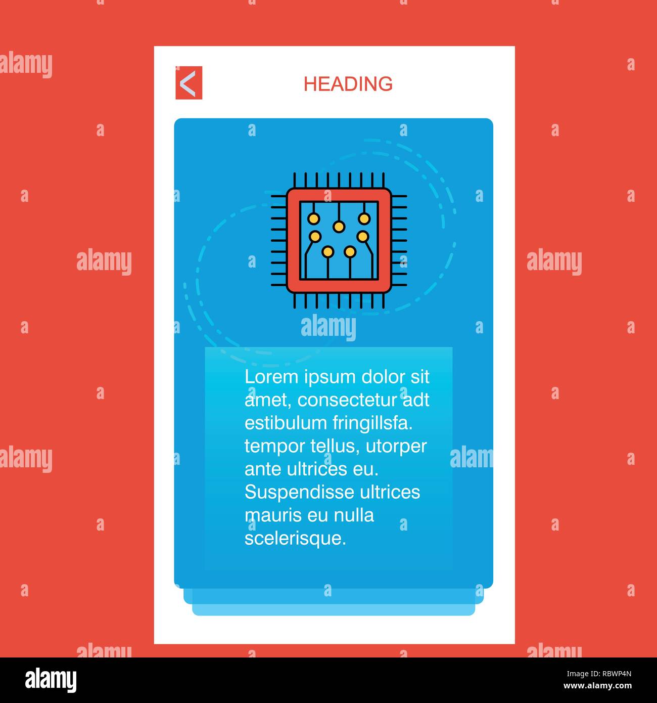 Processor mobile vertical banner design design. Vector Stock Vector ...