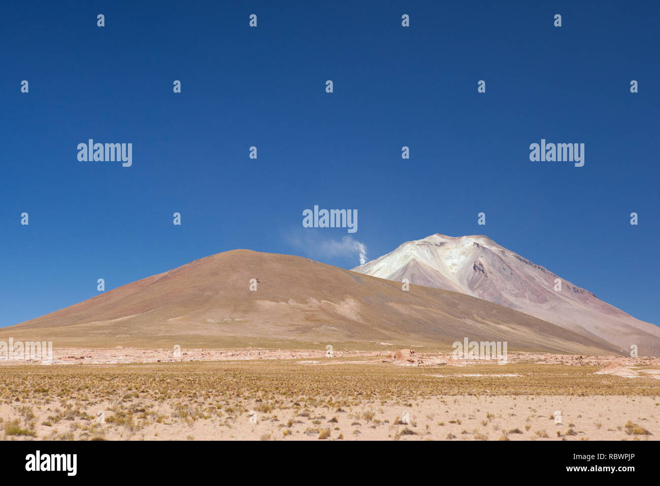 Almost a perfect cone shape, the volcano of Licancabur on the border ...