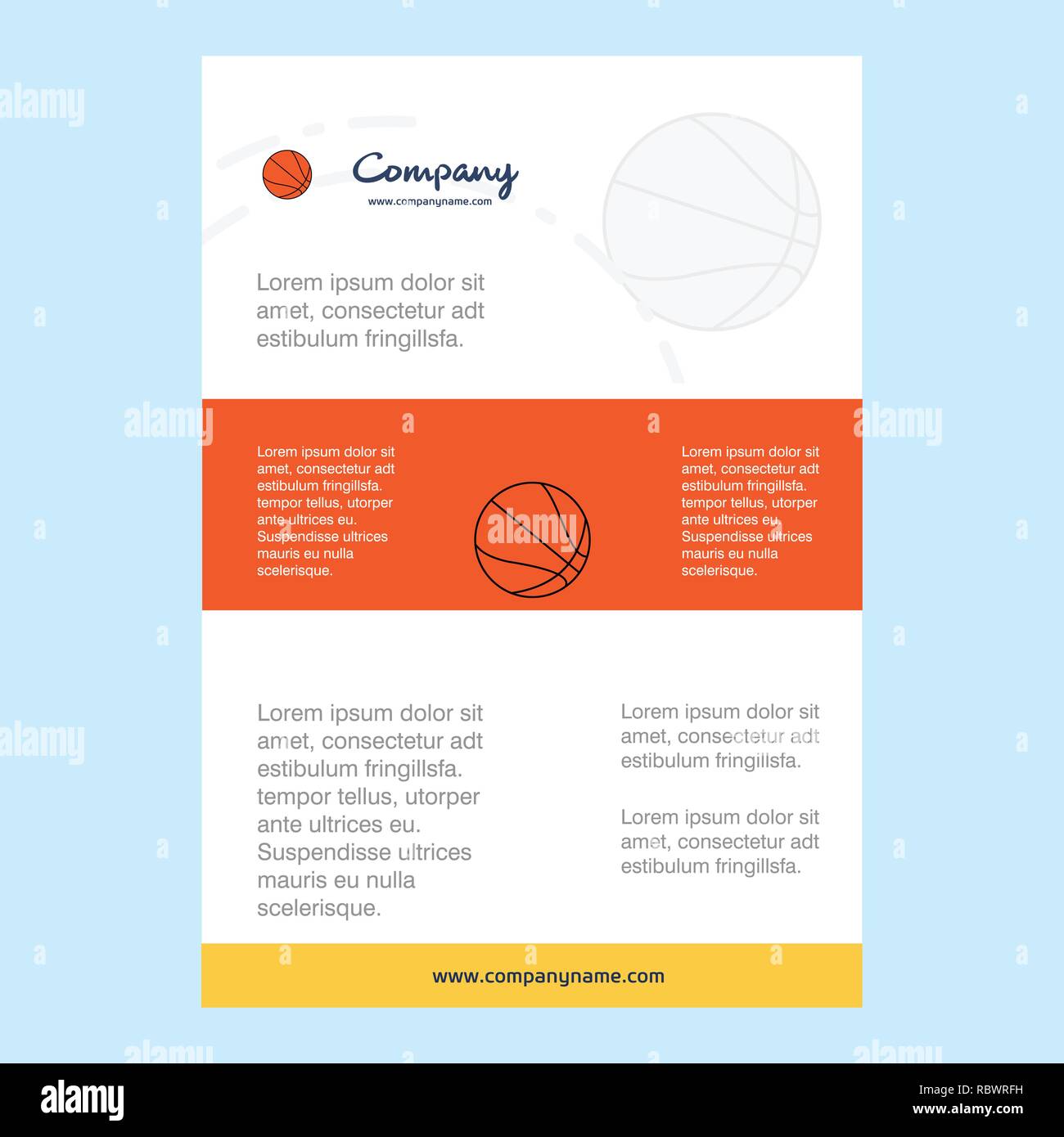 Template layout for Basketball comany profile ,annual report ...