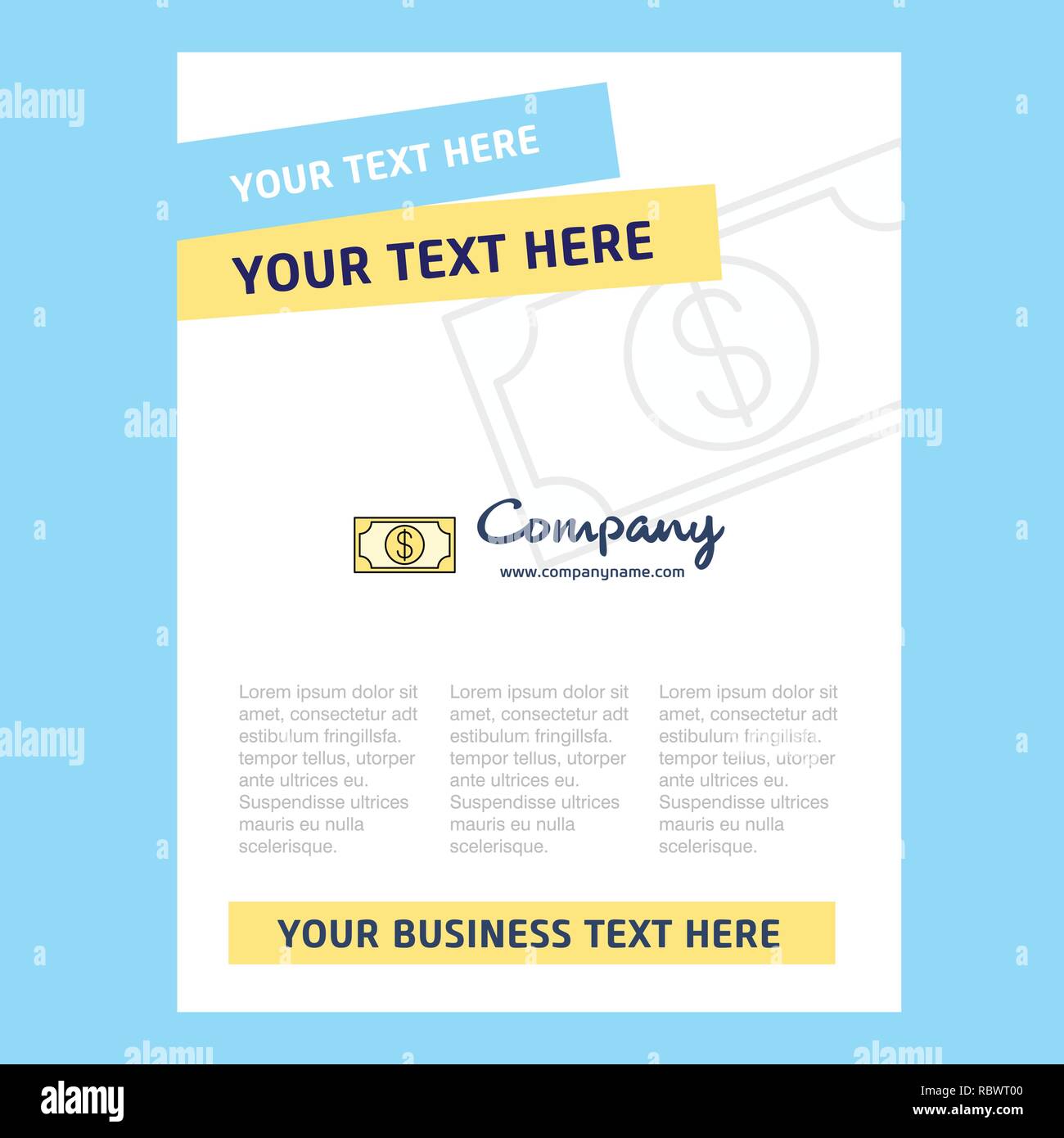 Dollar Title Page Design for Company profile ,annual report ...