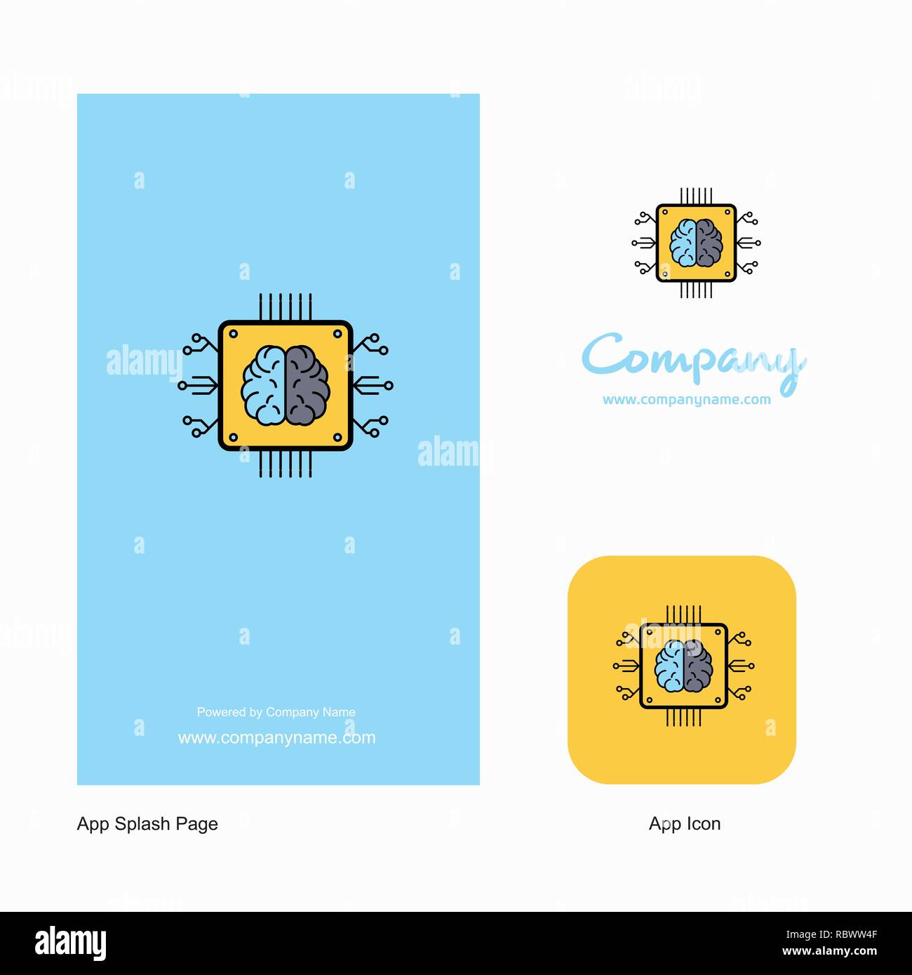 Processor Company Logo App Icon and Splash Page Design. Creative ...