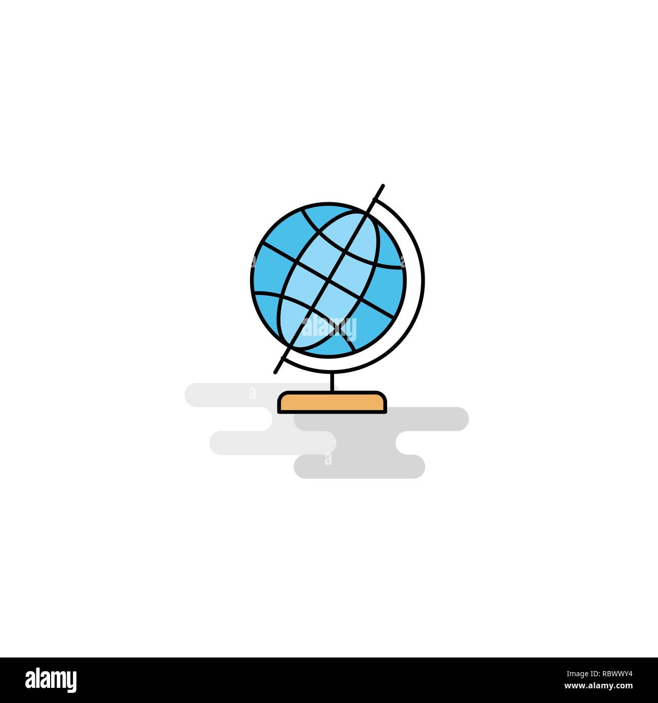 Flat Globe Icon. Vector Stock Vector Image & Art - Alamy