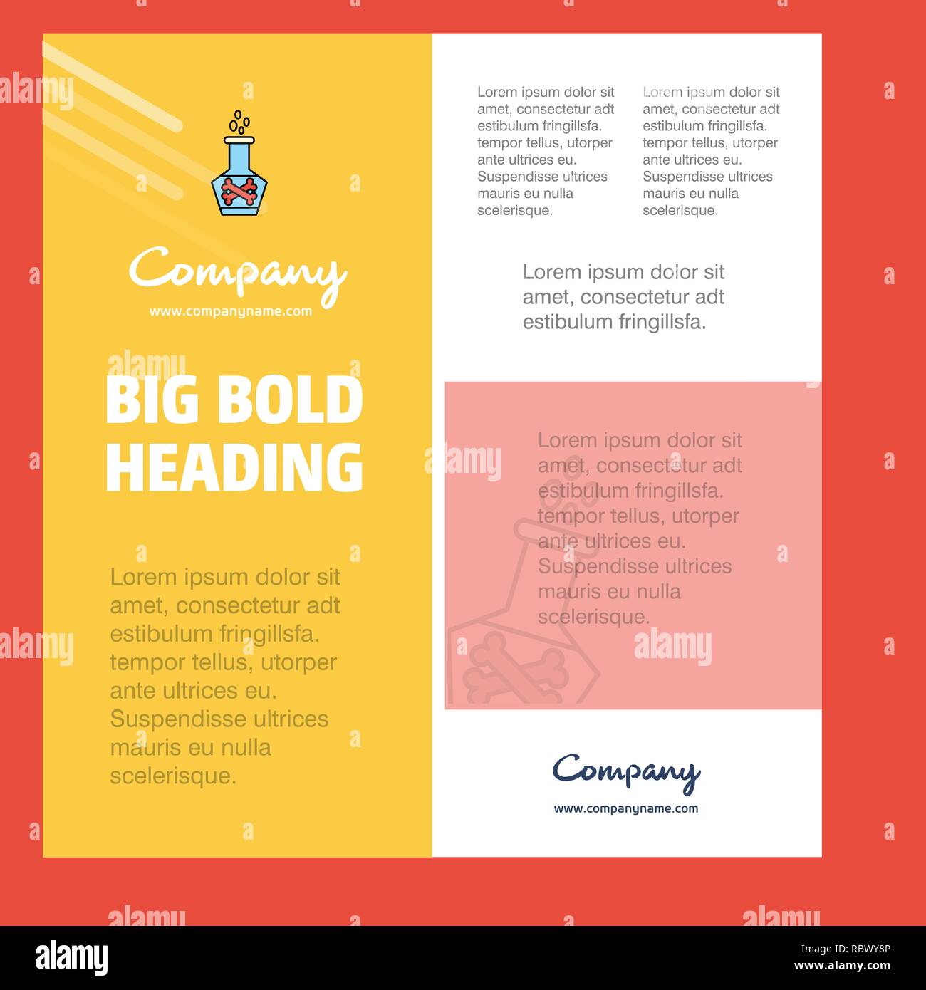 Beaker Business Company Poster Template. with place for text and images ...