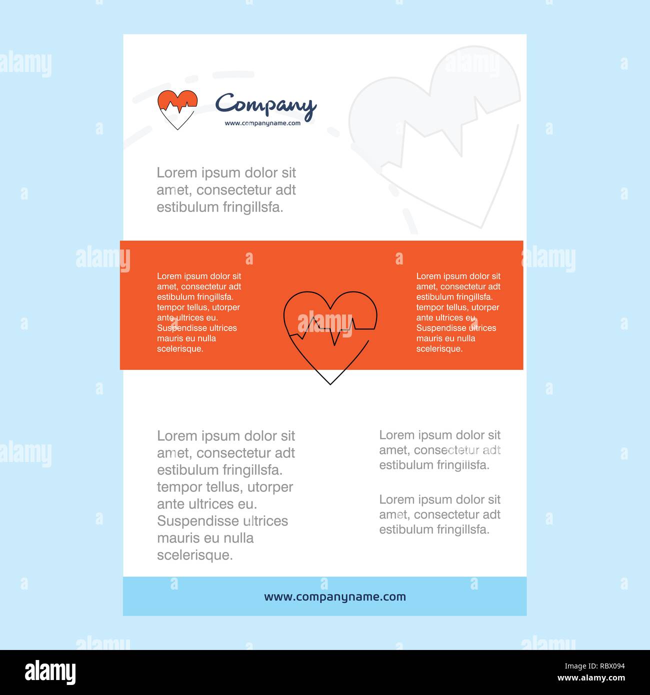 Template layout for Heart ECG comany profile ,annual report ...